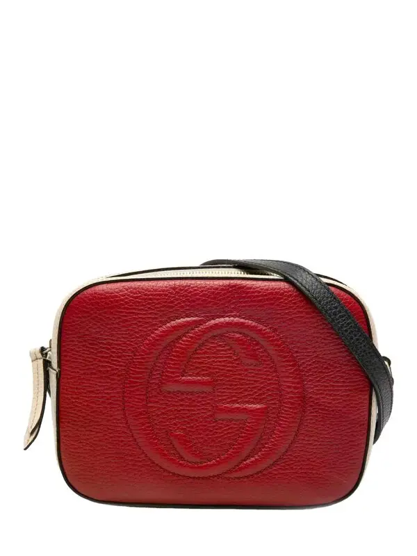 Gucci Small Tricolor Leather Soho Disco Crossbody Bag - Red