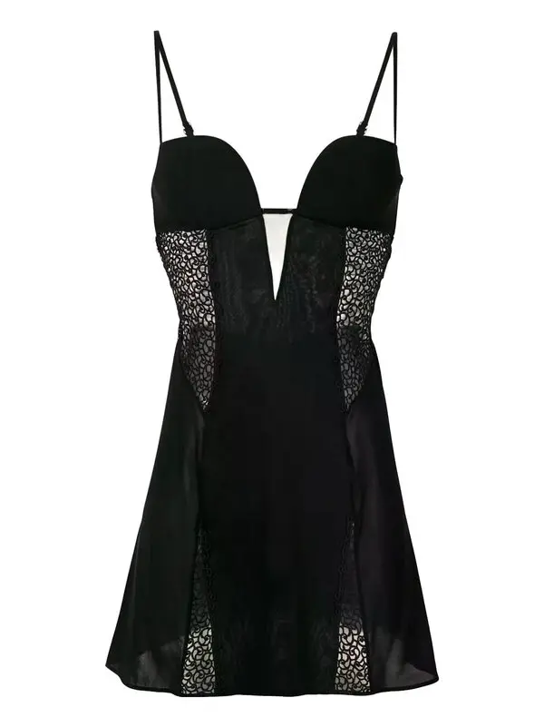 La Perla Macrame Tale Chemise Camisole - Black