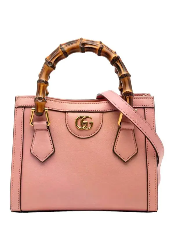 Gucci Mini Calfskin Bamboo Diana Satchel - Pink