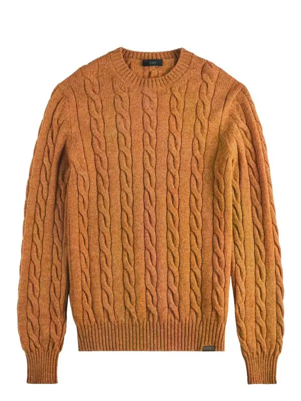 FAY Cable-knit Sweater - Orange