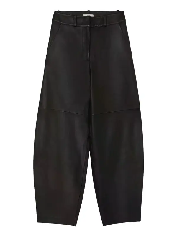 Co Collection Leather Panelled Trousers - Brown