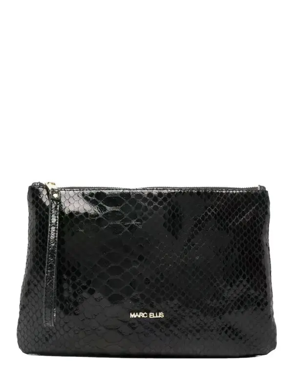 MARC ELLIS Textured Clutch Bag - Black