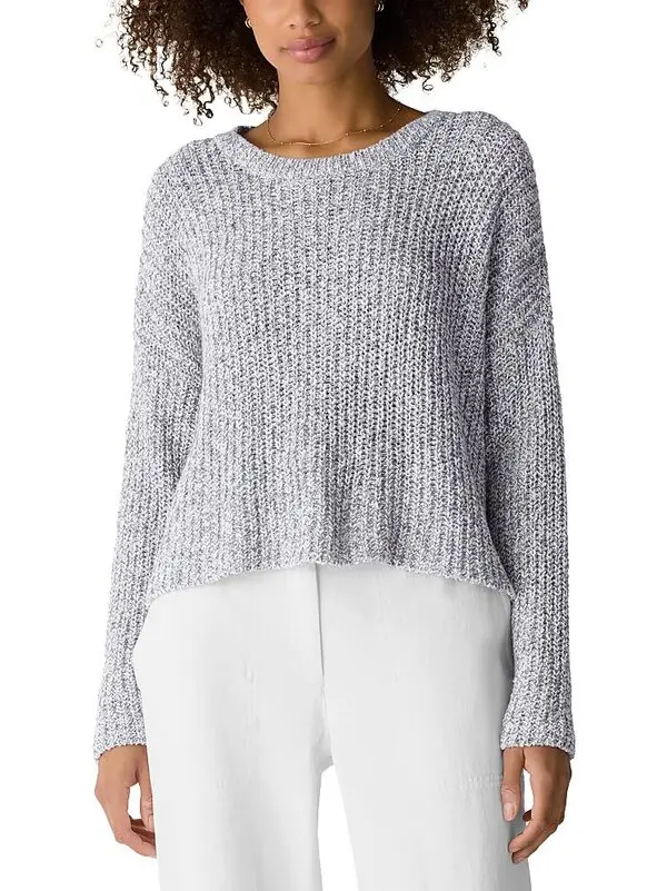 Eileen Fisher Boxy Crewneck Sweater - Dark Pearl
