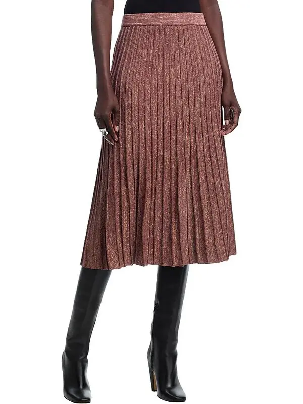 Misook Rib Knit A-line Dress - Midnight Umber