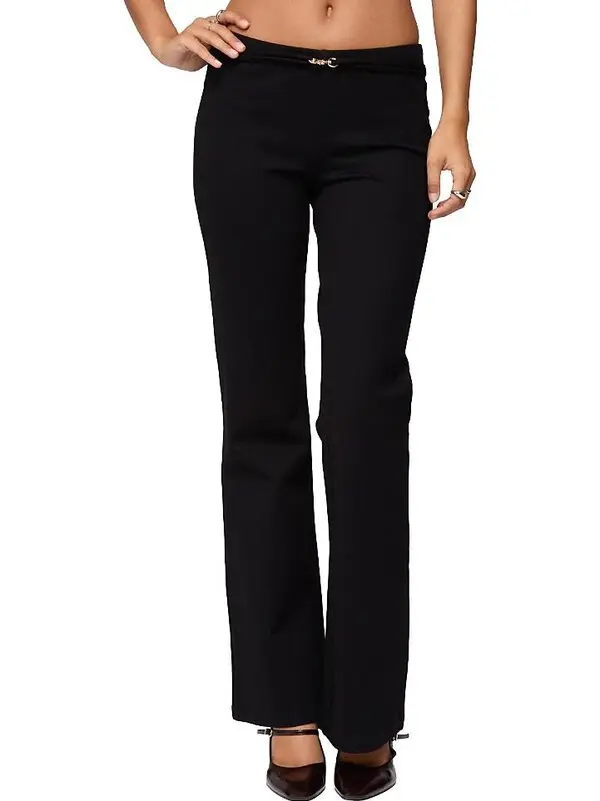 EDIKTED Metiza Flared Pants - Black