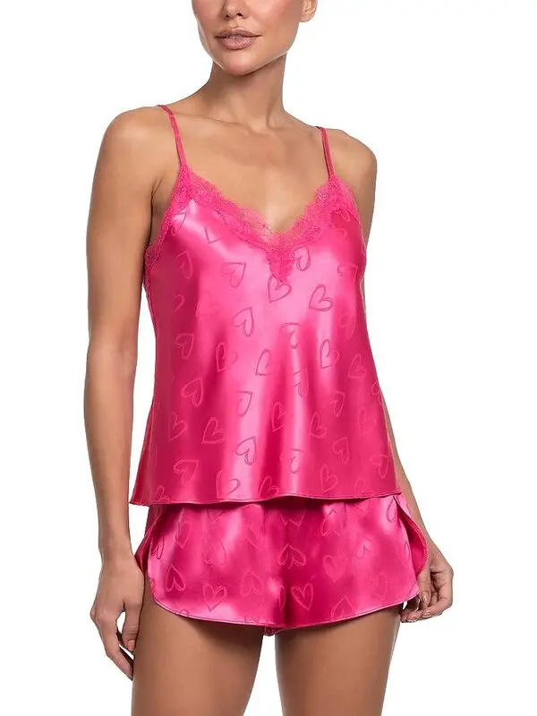IN BLOOM BY JONQUIL Jacquard Cami & Shorts Set - Hot Pink