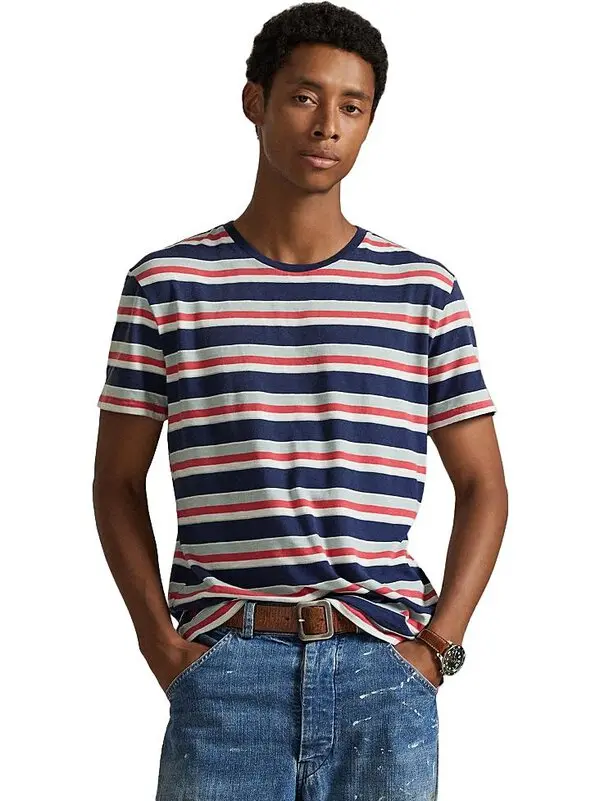Polo Ralph Lauren Striped Jersey Tee - Navy Multi