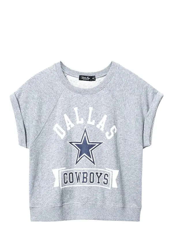Junk Food Clothing Nfl Dallas Cowboys Raglan Tank - Heather Grey