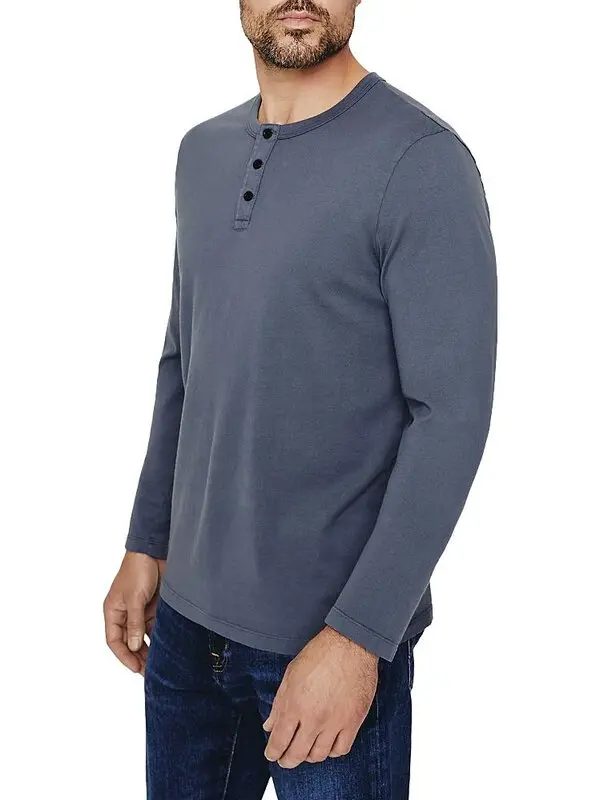 Ag Regular Fit Henley Shirt - Ink Stone