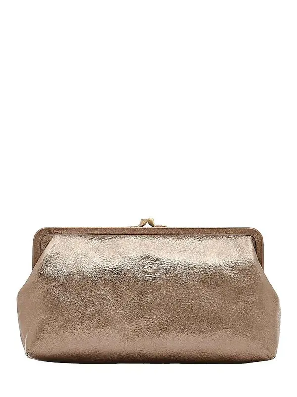 Il Bisonte Classic Manuela Leather Clutch - Bronze