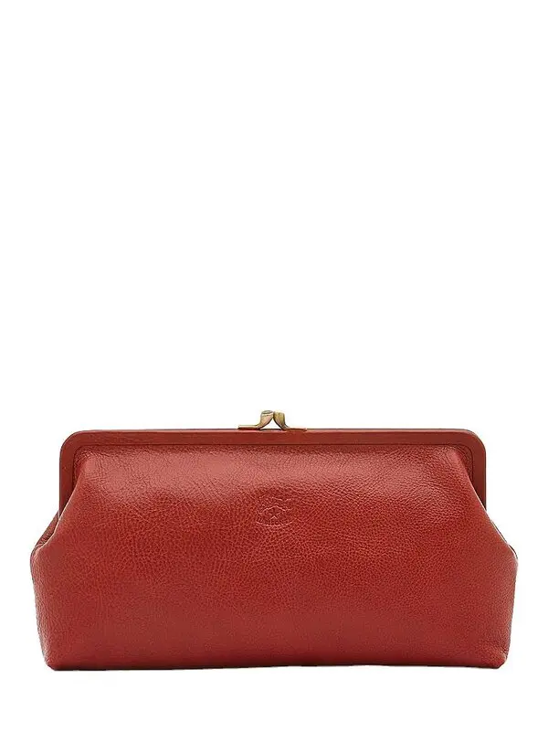 Il Bisonte Classic Manuela Leather Clutch - Red