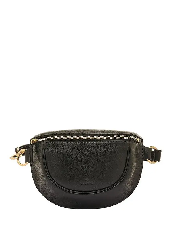 Il Bisonte Oliveta Leather Belt Bag - Black