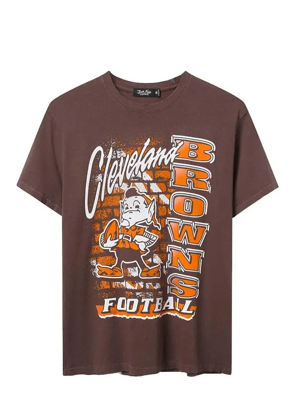 Junk Food Clothing Nfl Cleveland Browns Brick Vintage Tee - Dark Chocolate