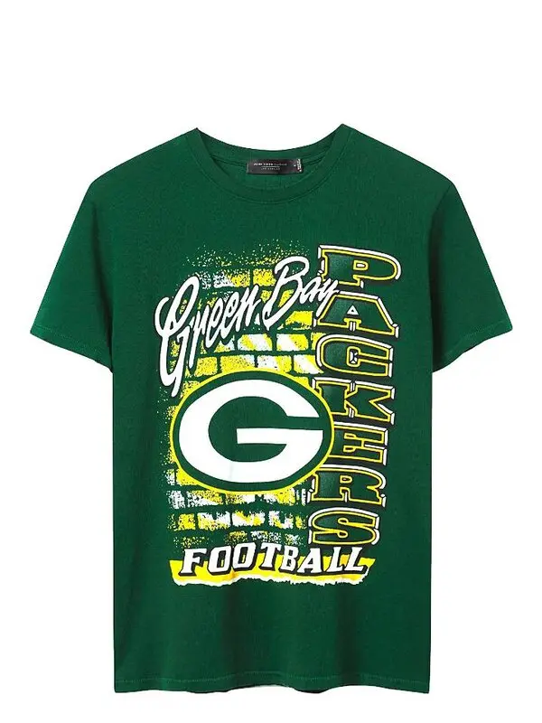 Junk Food Clothing Nfl Green Bay Packers Brick Vintage Tee - Hunter