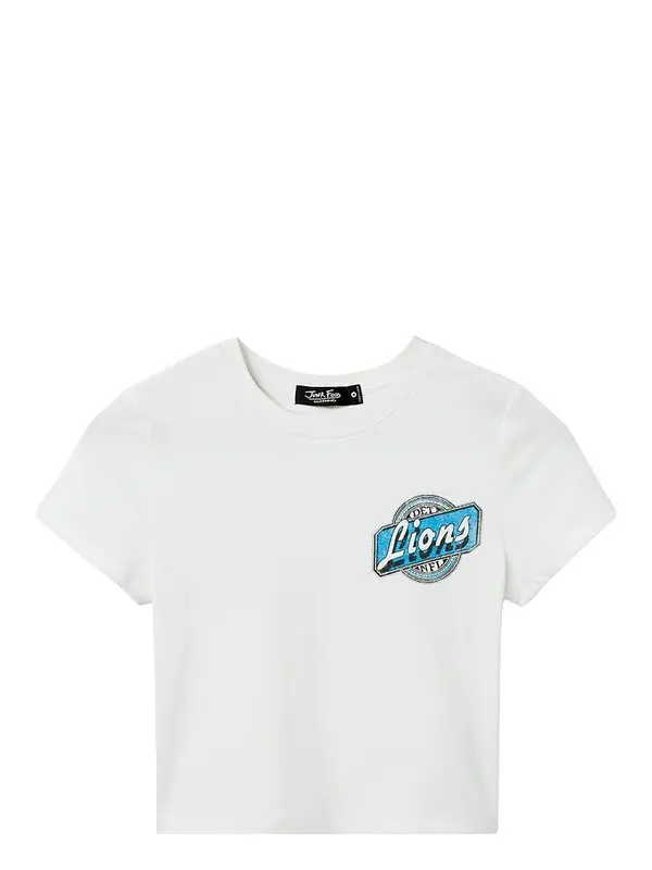 Junk Food Clothing Nfl Detroit Lions Baby Tee - Vintage White