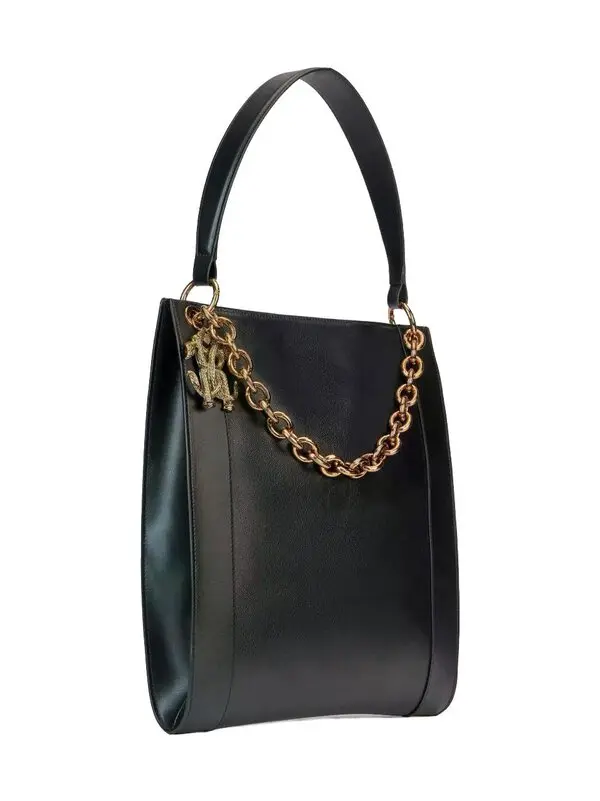 Roberto Cavalli Chain-charm Square Shoulder Bag - Black