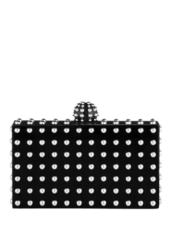 AQUAZZURA Cosmic Studded Clutch - Black