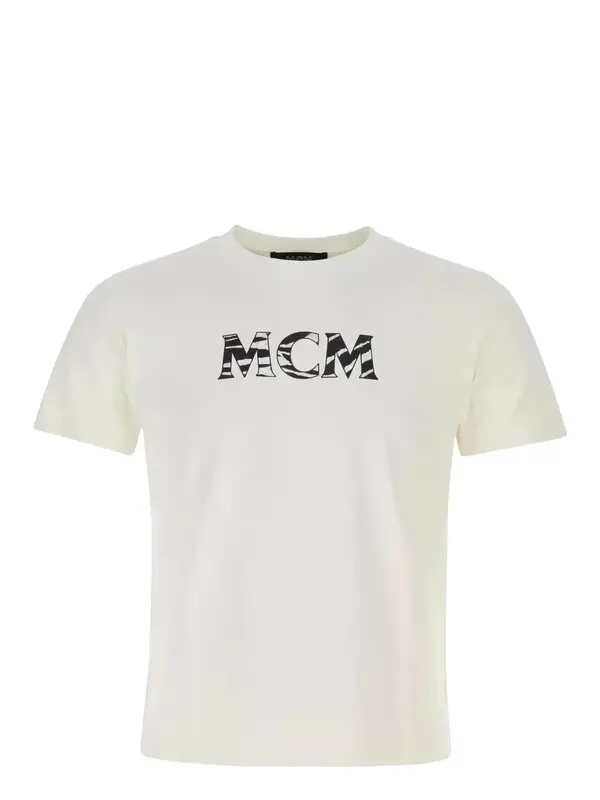 Mcm Logo T-shirt - Neutrals