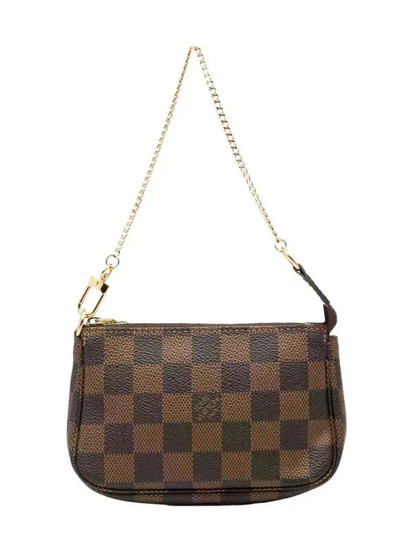 LOUIS VUITTON Damier Ebene Mini Pochette Accessoires - Brown