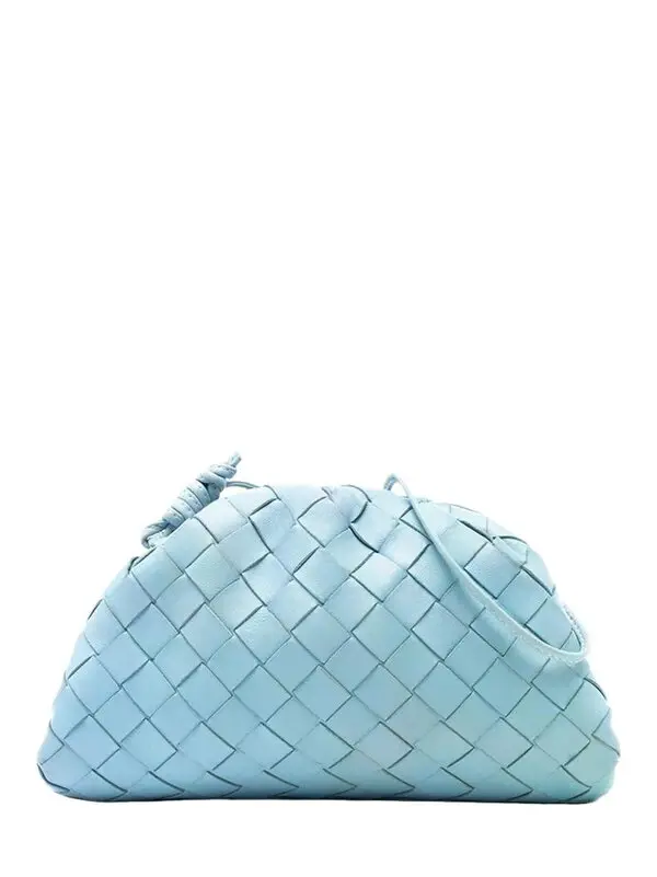 Bottega Veneta Nappa Intrecciato Mini Pouch - Blue