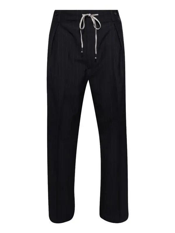MAISON MARGIELA Pinstripe Drawstring Trousers - Blue