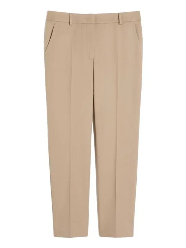 Max Mara Stretch Cotton Trousers - Camel