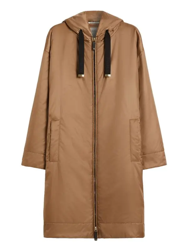 Max Mara Water-repellent Canvas Padded Parka - Camel