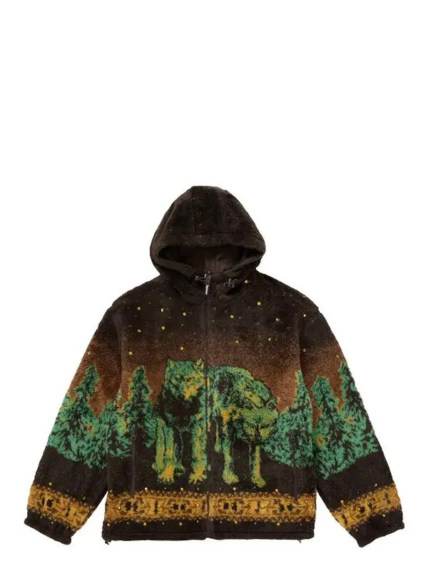 Supreme B.b. Simon Reversible Hooded Fleece Jacket - Brown