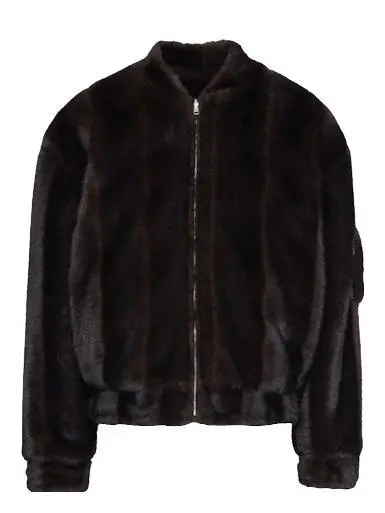 MAISON MARGIELA Bomber Jacket - Black Brown