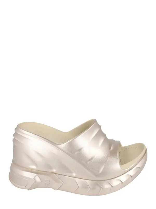 Givenchy Marshmallow Wedge Slides - Golden