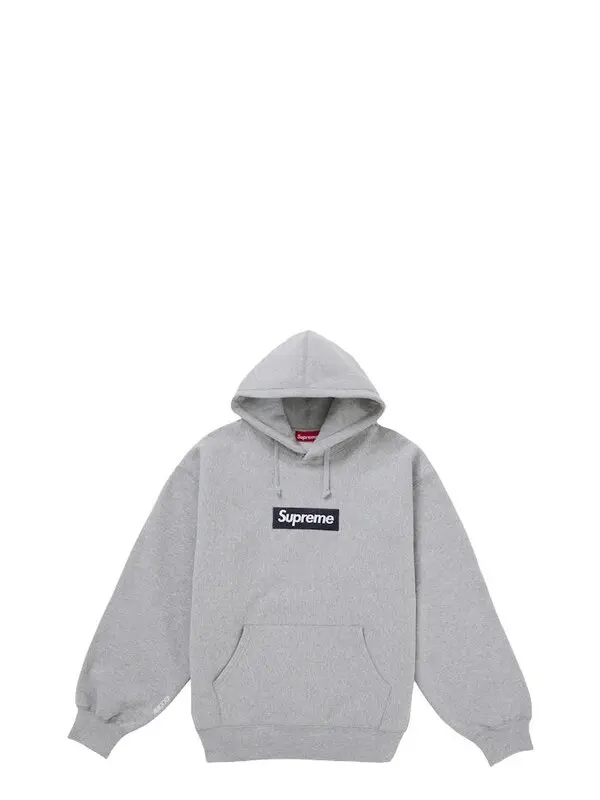 Supreme Box Logo Hooded Sweatshirt - Heather Grey