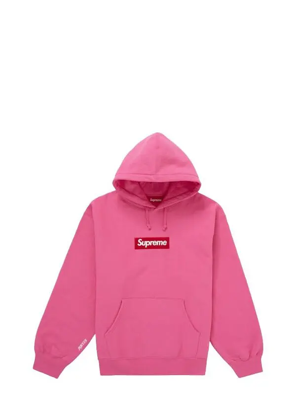 Supreme Box Logo Hooded Sweatshirt - Magenta