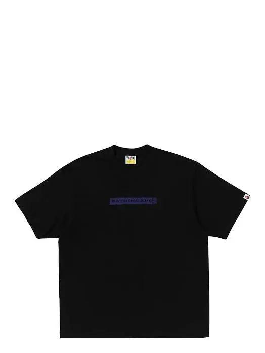 A BATHING APE Screen Print Stencil Logo Relaxed Fit Tee Shirt - Black