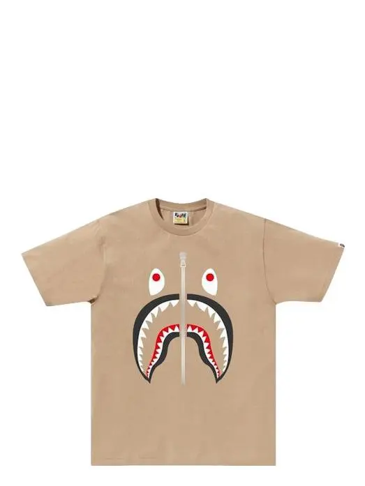 A BATHING APE Shark Tee Shirt - Beige