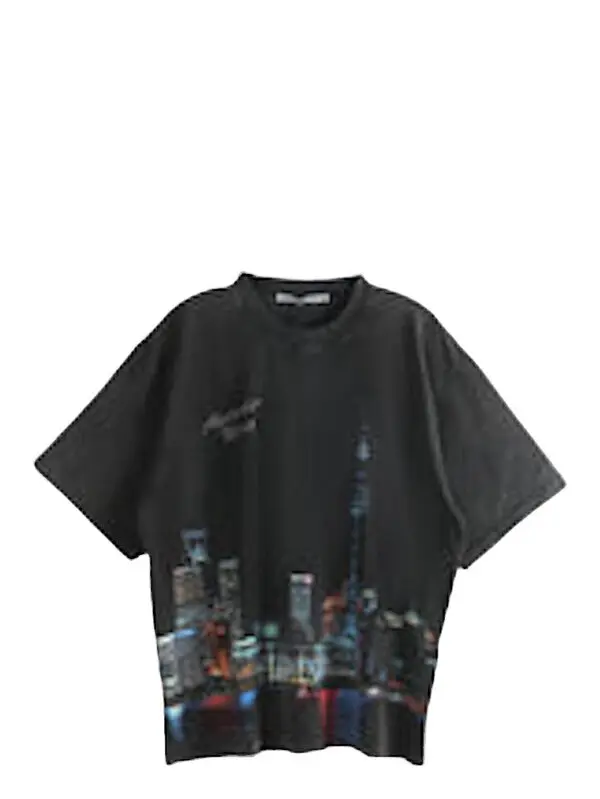 Alexander Wang Allover Hotfix Graphic T-shirt - Washed Black