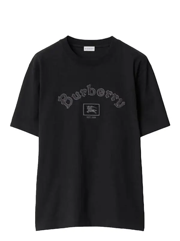 Burberry Crew Neck Short Sleeve T-shirt - Black