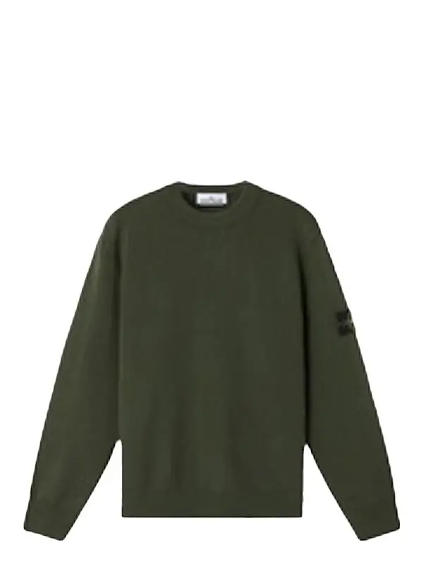 Stone Island Minimalist Crew Neck Sweater - Military Green