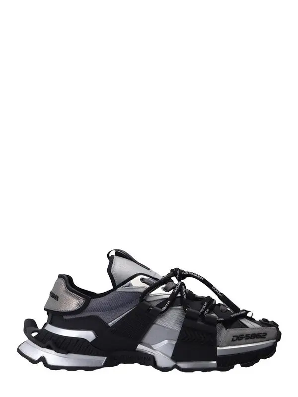 Dolce & Gabbana Space Sneakers - Black/grey/silver