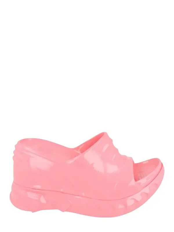 Givenchy Marshmallow Wedge Slides - Bright Pink