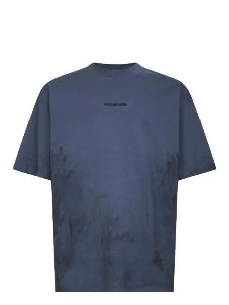 Balenciaga Medium Fit T-shirt - Faded Dark Blue Black