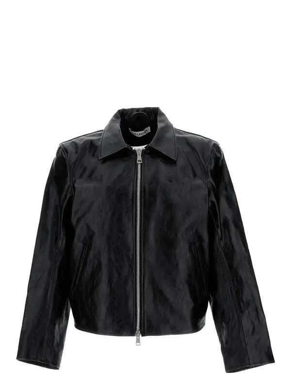 Our Legacy Leather Biker Jacket - Black