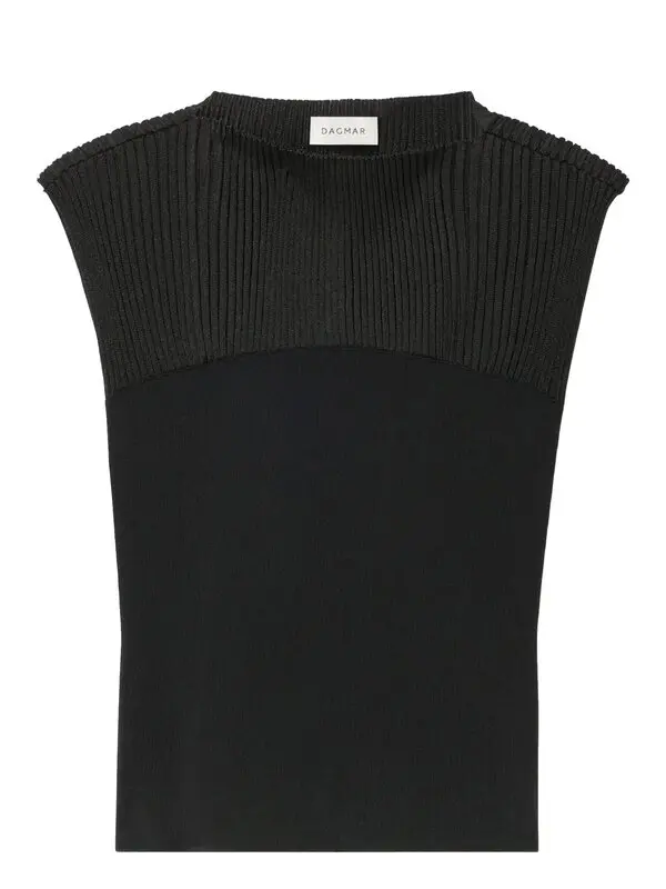 HOUSE OF DAGMAR Knit Top - Black