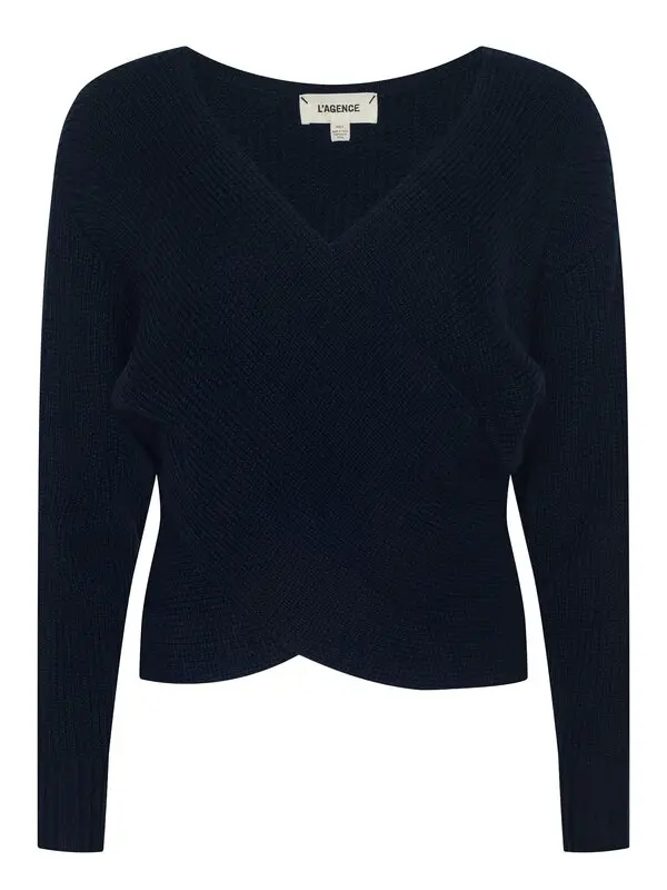 L'Agence Antonella Crossover Sweater - Midnight