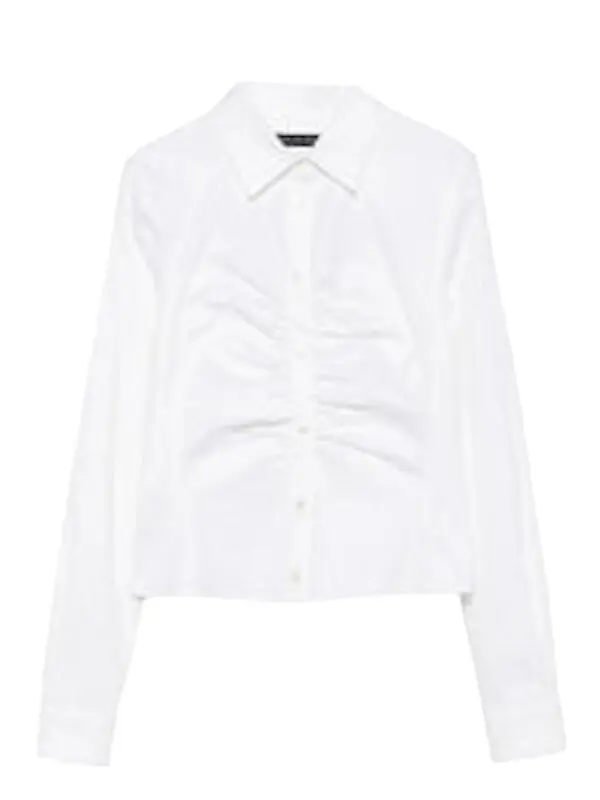 Balenciaga Ruched Shirt - White
