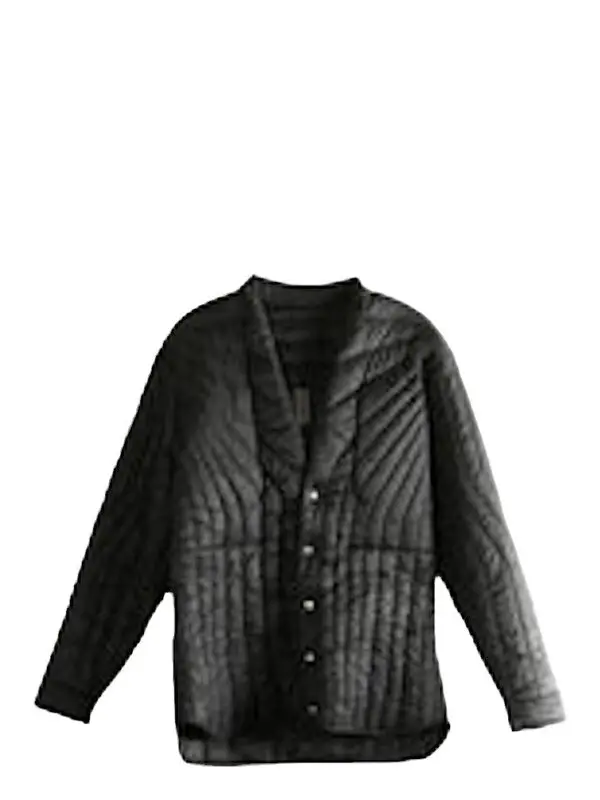 Rick Owens Long Sleeve Quilted Liner Jacket - Black