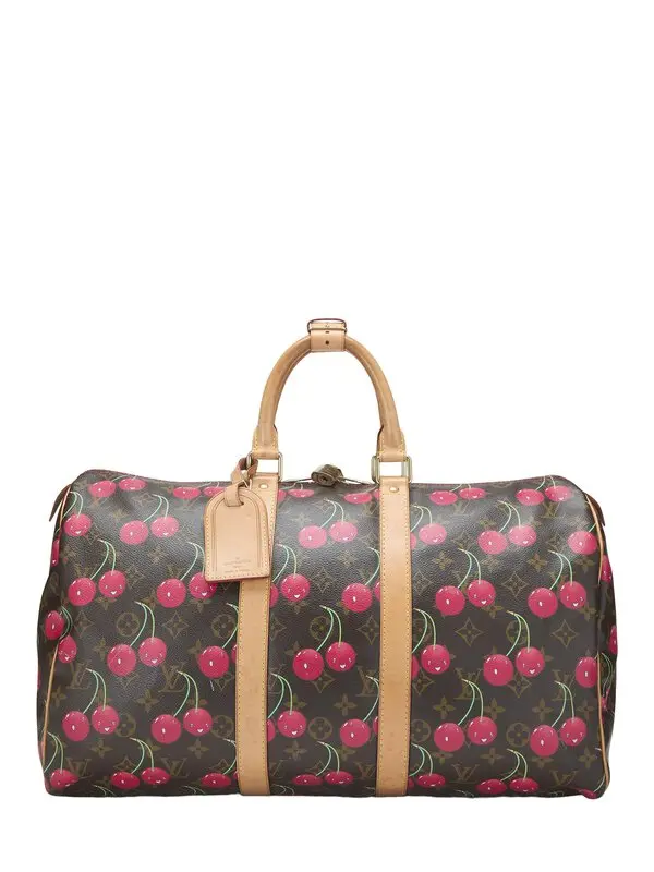 LOUIS VUITTON Takashi Murakami Monogram Cerises Keepall 45 - Brown