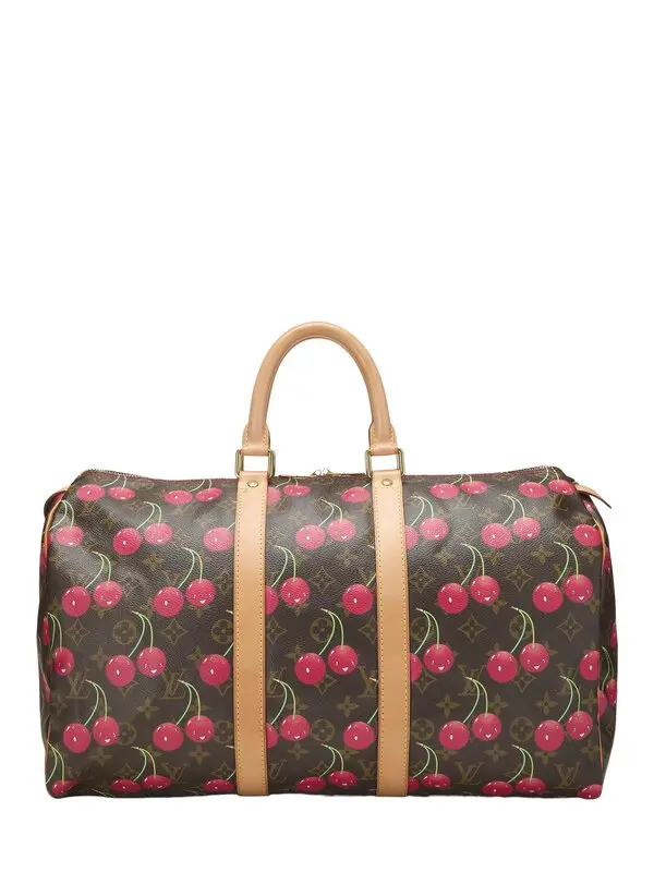 LOUIS VUITTON Takashi Murakami Monogram Cerises Keepall 45 - Brown