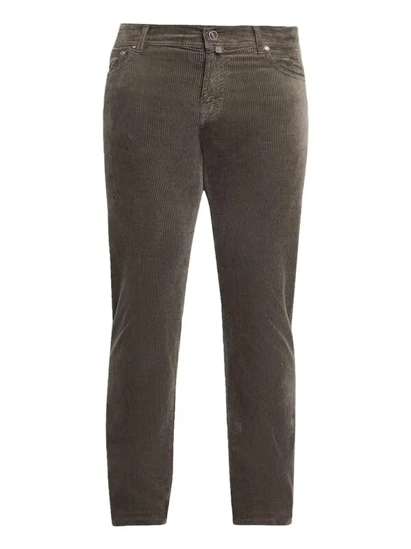 Kiton Corduroy Five-pocket Pants - Brwn