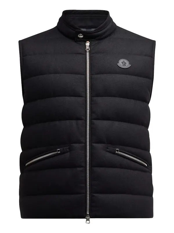 Moncler Gallienne Cashmere-blend Down Vest - Black