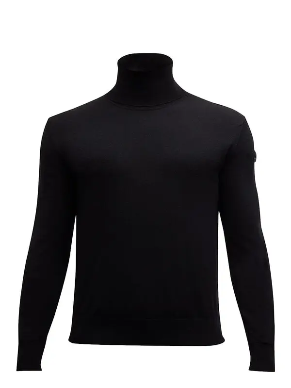 Moncler Solid Turtleneck Sweater - Black